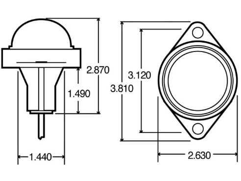 TRUCK-LITE ­-­ 20301Y ­-­ SIDE TURN SIGNAL HARDWIRED STRIPPED END 12V ...