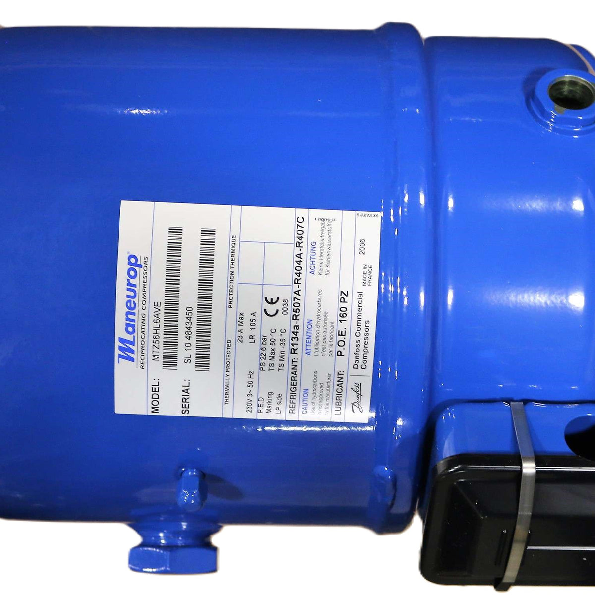DANFOSS ­-­ MTZ56HL6AVE ­-­ REFRIGERATION COMPRESSOR 230V 3PH 50Hz ...