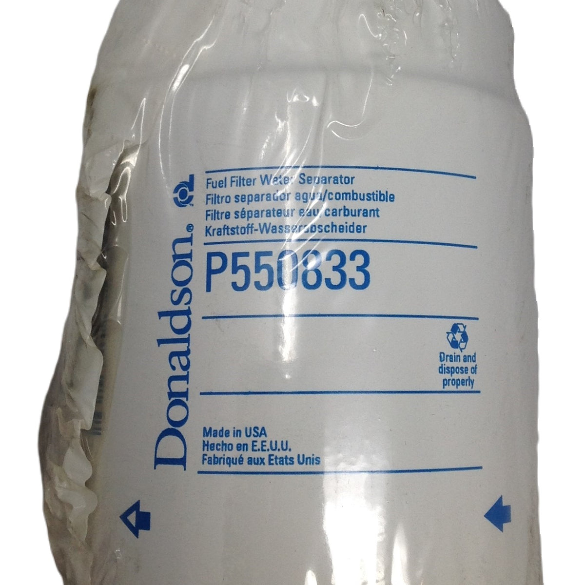 DONALDSON ­-­ P550833 ­-­ FUEL/WATER SEPARATOR SPIN-ON H-162.30MM OD-1 ...