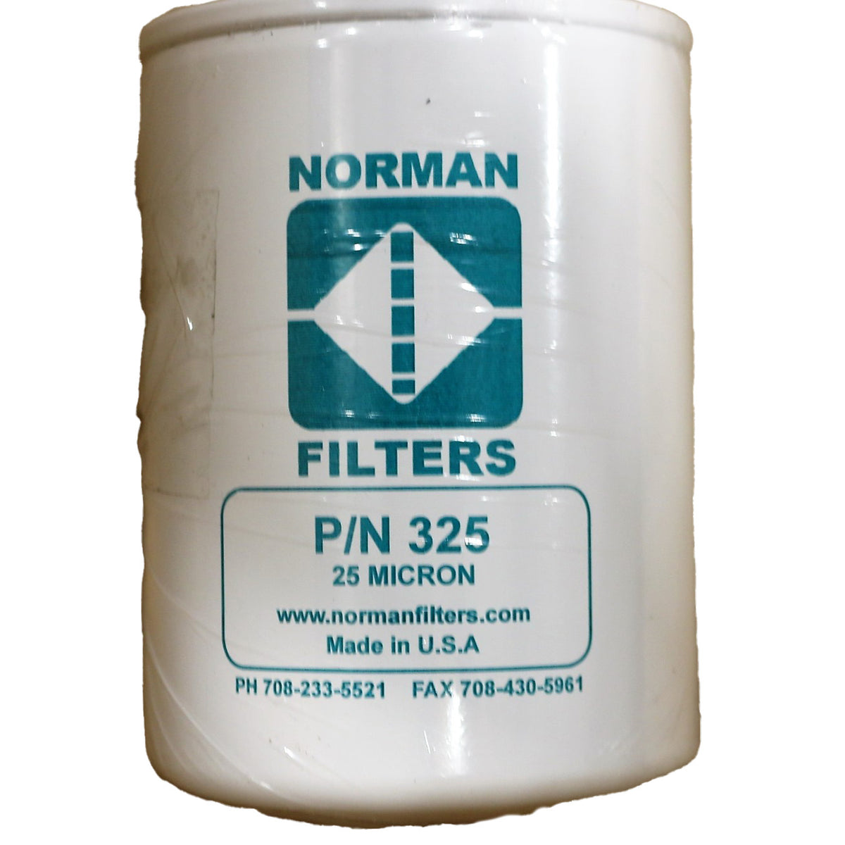 NORMAN FILTER CO. ­-­ 325 ­-­ HYDRAULIC FILTER 25 MICRON SPIN-ON – Iron ...
