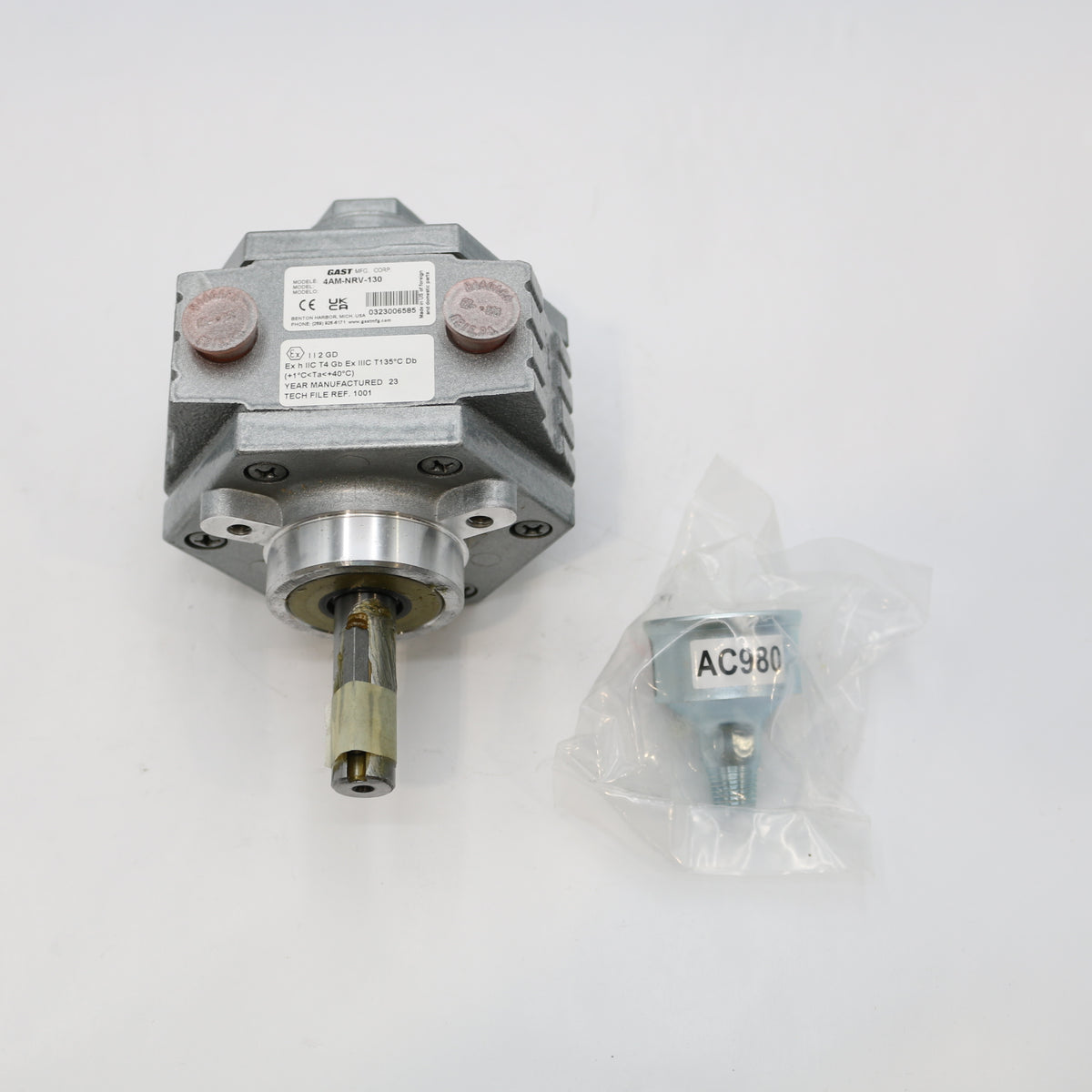 GAST (IDEX) ­-­ 4AM-NRV-130 ­-­ AIR MOTOR REVERSIBLE 1-1/2 H – Iron ...