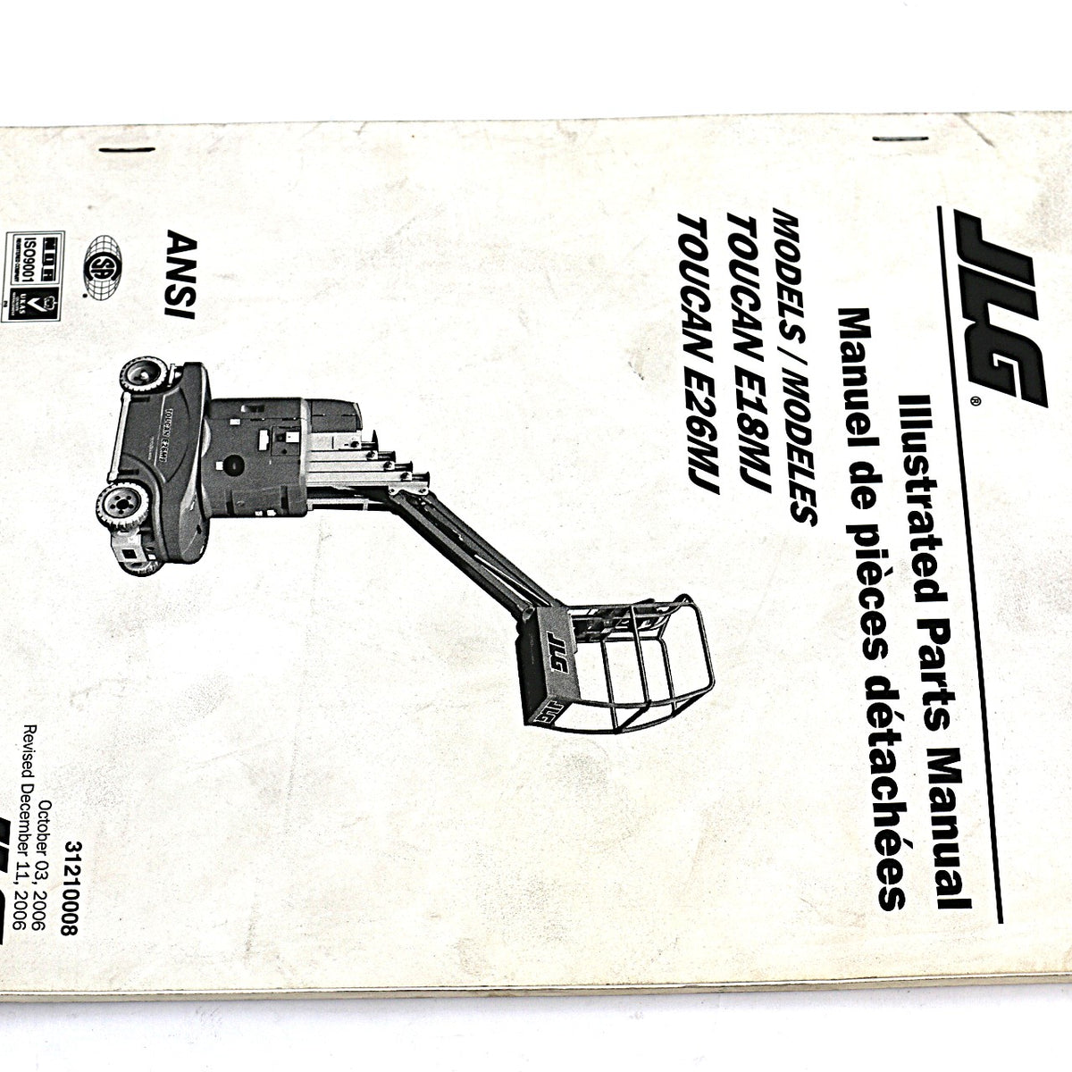 JLG ­-­ 31210008 ­-­ E18/26MJ ENG/FRENCH PTS MANUAL – Iron Wing Parts