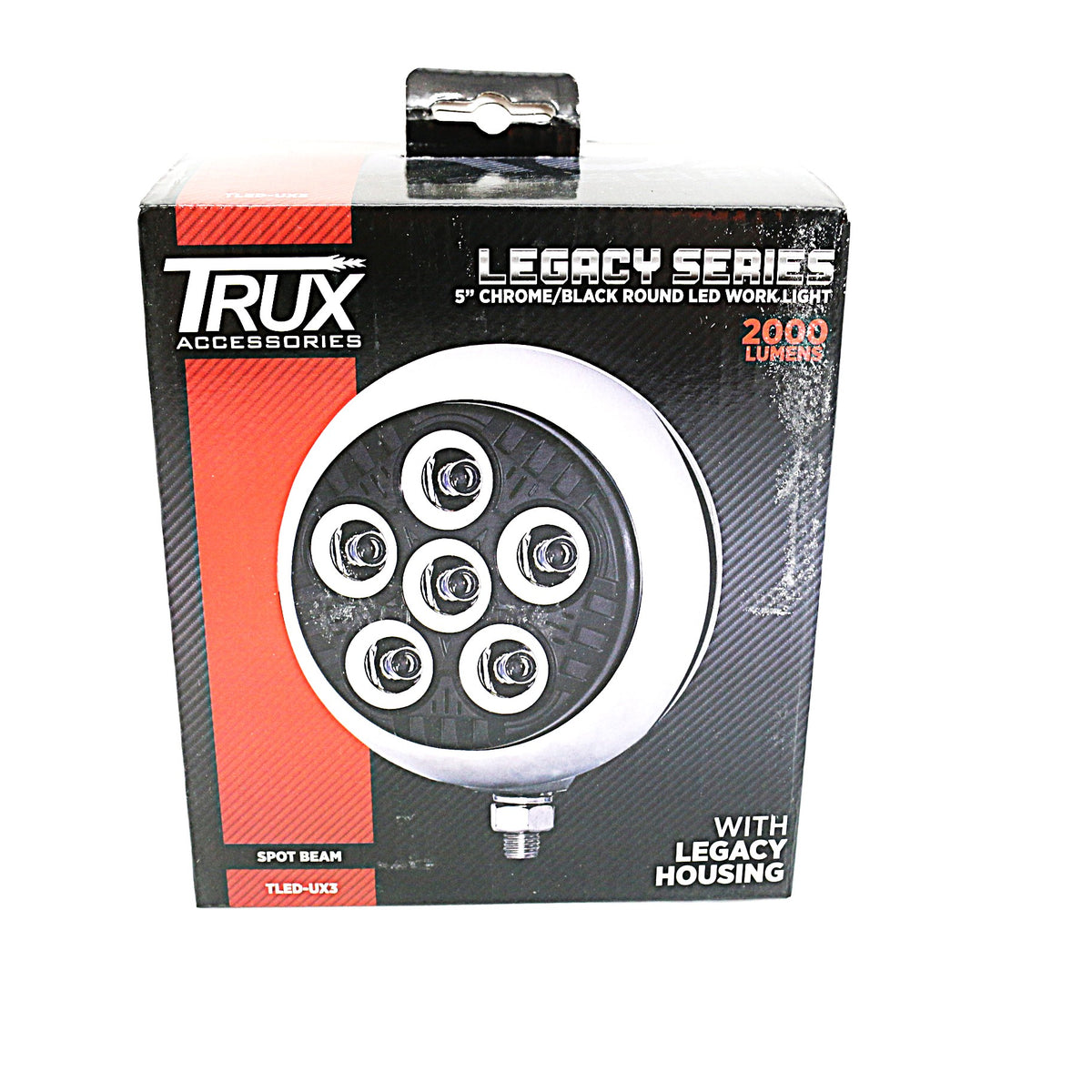 TRUX ­-­ TLED-UX3 ­-­ LEGACY SERIES ROUND LED WORK LIGHT W/ BLACK FRON ...